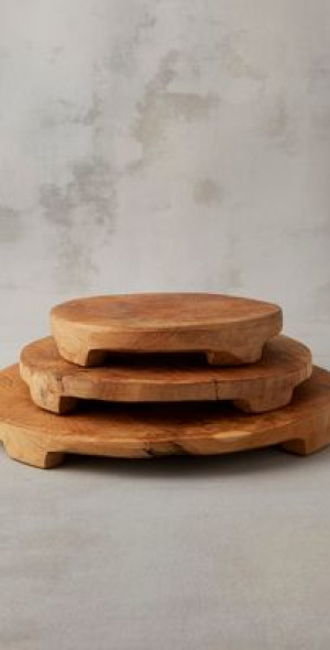 Terrain - Footed Teak Serving Board