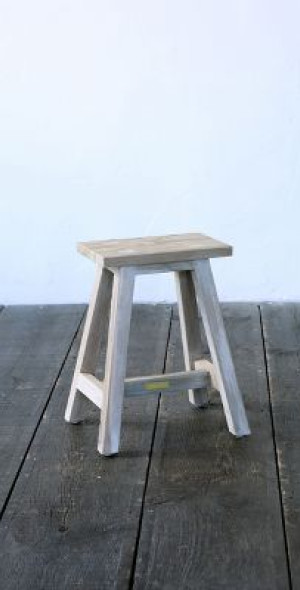 Terrain - Trestle Teak Stool