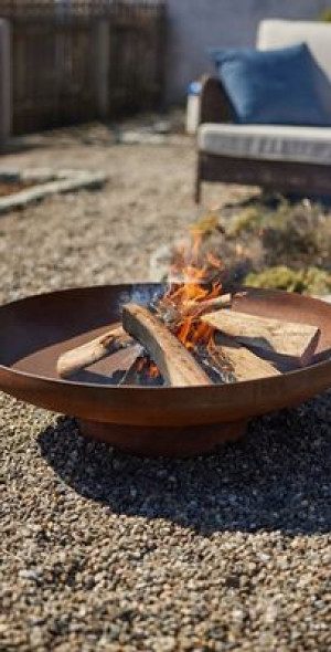 Terrain - Weathering Steel Round Bowl Fire Pit
