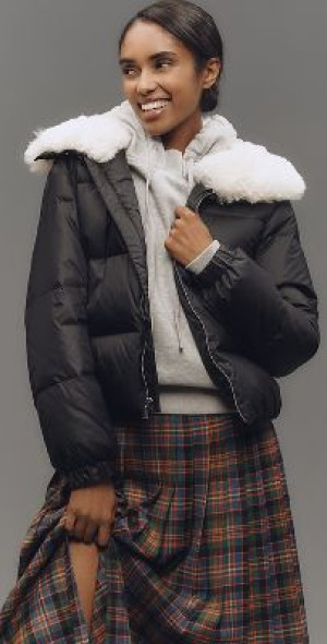 Theory - Sherpa-Collar Puffer Jacket