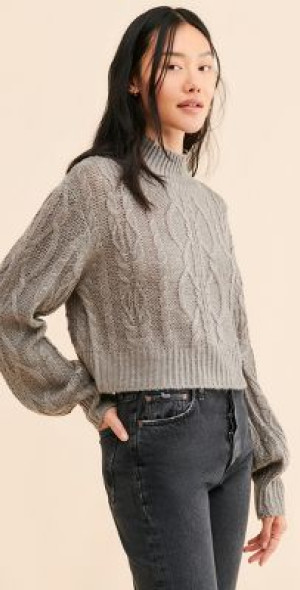 Vigoss - Cable Knit Turtleneck Sweater