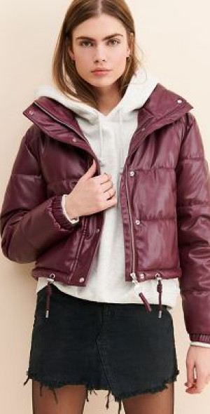 Vigoss - Vegan Leather Puffer Jacket