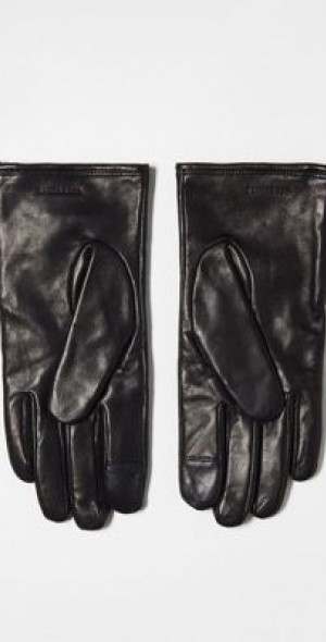 AllSaints - leather gloves in black