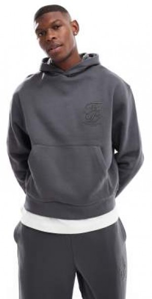 ASOS DESIGN - boxy oversized hoodie with high build embroidery print in ...