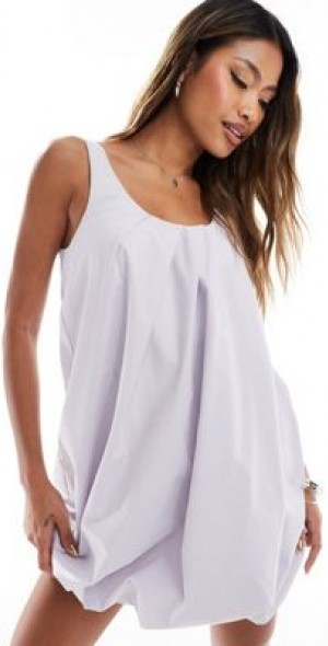 ASOS DESIGN - mini puffball dress in lilac-Purple