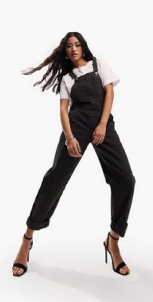 ASOS DESIGN - 'original' denim overalls in washed black