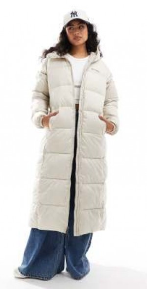 Columbia - Puffect II long line puffer coat in dark stone-Neutral