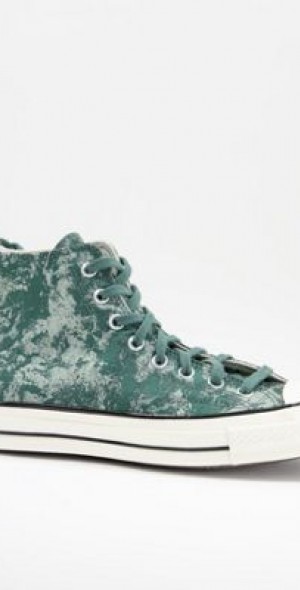 Converse - Chuck 70 Hi textured jacquard fabric sneakers in green