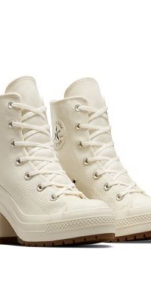 Converse - Chuck Taylor 70s Deluxe heeled sneakers in white
