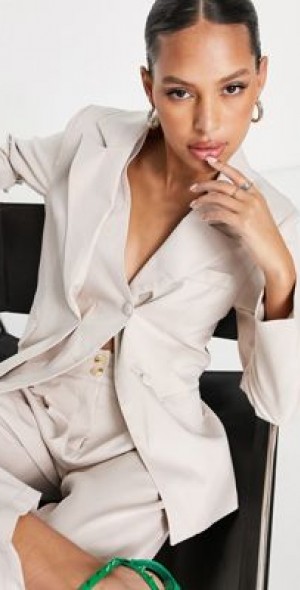 Extro & Vert - structured panel oversized blazer in ecru - part of a ...