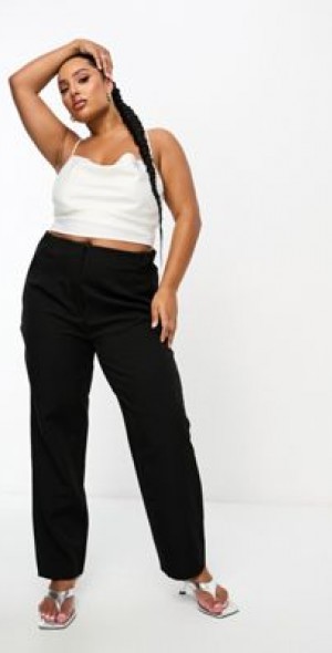 Extro & Vert Plus - high rise tailored pants in black