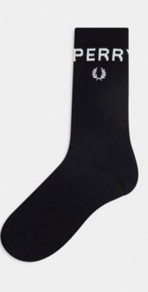 Fred Perry - bold tipped socks in black