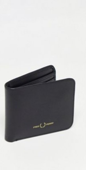 Fred Perry - leather bifold wallet in black