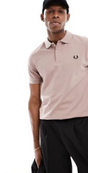 Fred Perry - plain polo in pink