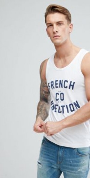 French Connection - logo vest-White