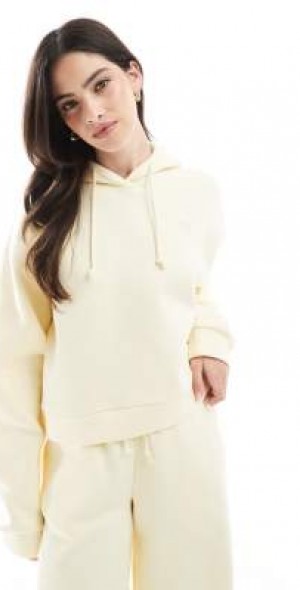 Miss Selfridge - dropped shoulder hooded sweatshirt in butter - part of ...