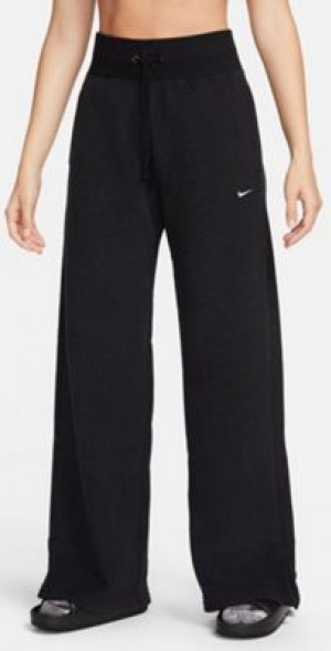 Nike - Mini Swoosh Plush wide leg sweatpants in black