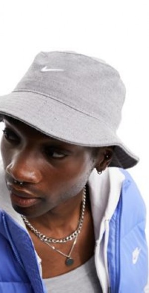 Nike - Swoosh Nu bucket hat in smoke gray