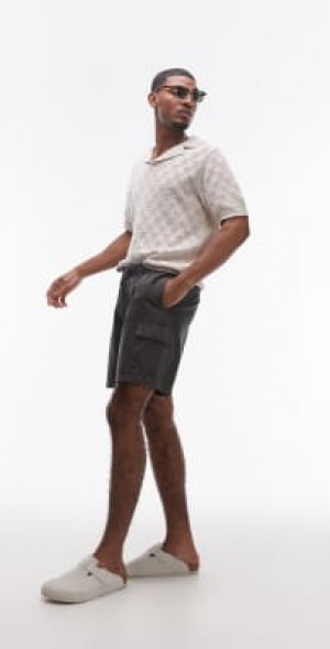 Rhythm - cargo jam short in charcoal-Gray