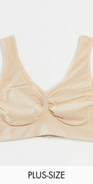 Simply Be - comfort bra in light beige-Neutral