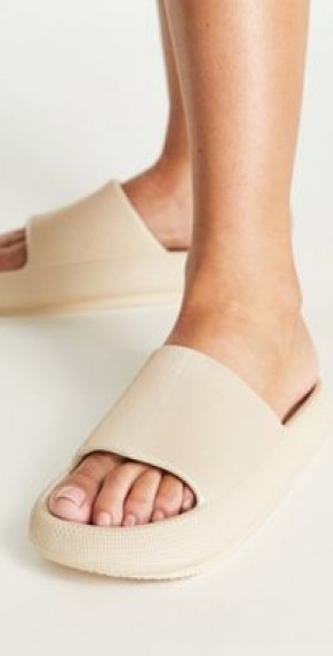 Truffle Collection - chunky pool slide in bone-Neutral