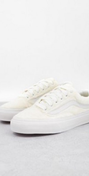 Vans - Old Skool Sherpa sneakers in cream-White