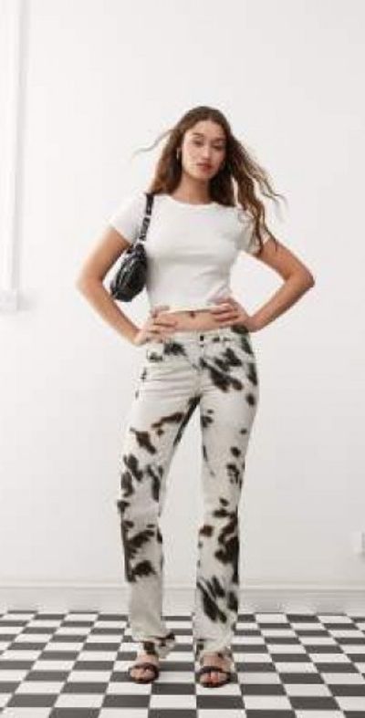 cow pattern pants