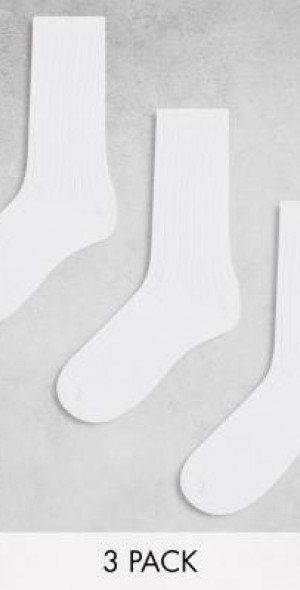 Weekday - noah 3-pack socks in white