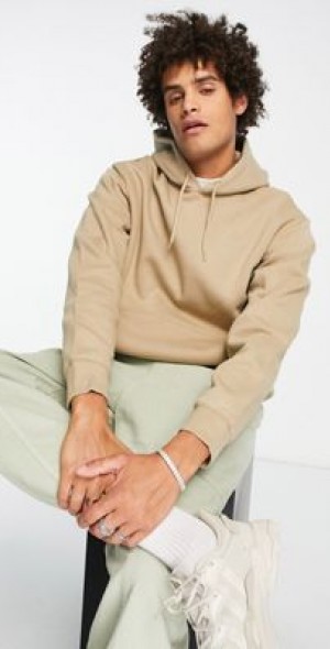 Weekday - Standard hoodie in beige-Neutral