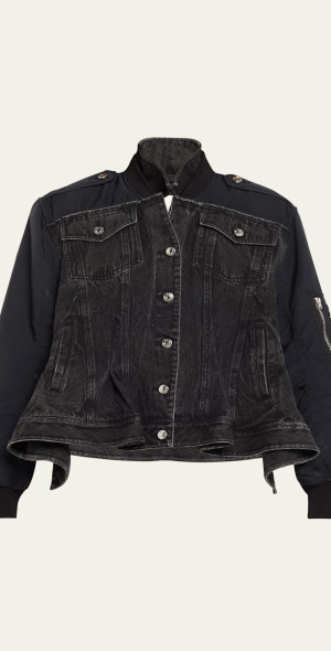 3.1 Phillip Lim - Combo Denim Flight Jacket