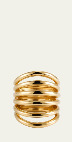 ALAIA - Brass Layered Multi-Ring