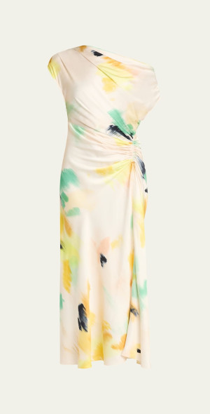 A.L.C. - Penny Draped Satin Maxi Dress