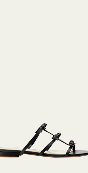 Alexandre Birman - Lolita Knot Leather Flat Sandals