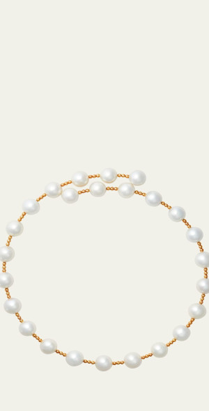 ATLAS LOVE - Calico Large Multi Pearl 18K Yellow Gold Beaded Necklace