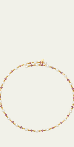 ATLAS LOVE - Mediterranean Baroque Pearl 18K Yellow Gold Gold Bead Necklace