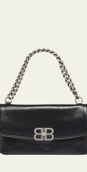 Balenciaga - BB Soft Leather Phone Wallet on Chain
