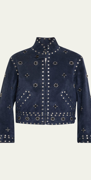 Bode - Howard Studded Suede Jacket