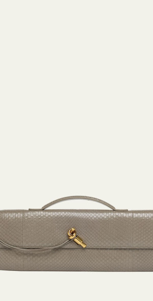 Bottega Veneta - Andiamo Python Long Clutch Bag