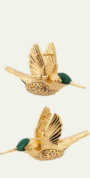 Bottega Veneta - Colibri 18K Gold-Finish Sterling Silver Bird Earrings