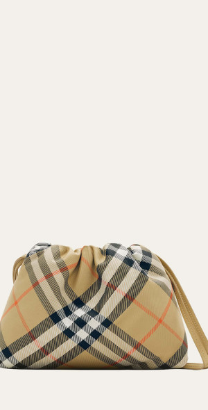 Burberry - Girl's Check-Print Crossbody Pouch