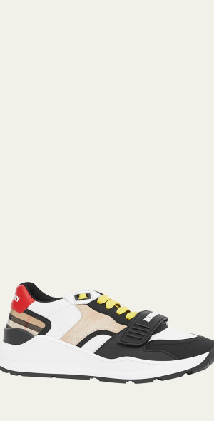 Burberry - Ramsey Colorblock Vintage Check Running Sneakers
