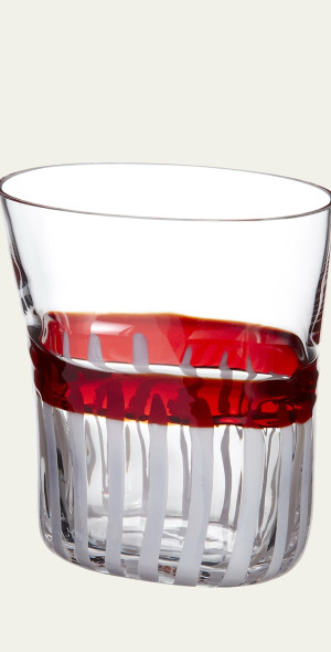 Carlo Moretti - Bora Drinking Glass, Red/White