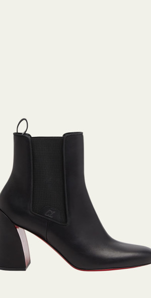 Christian Louboutin - Turelastic Leather Red Sole Ankle Booties