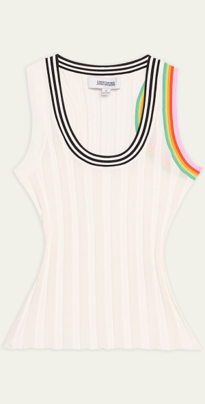 CHRISTOPHER JOHN ROGERS - Sheer Ribbed Tank Top