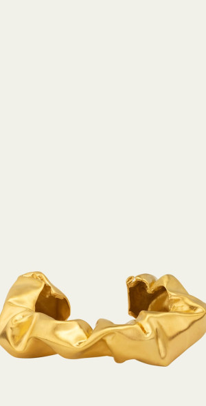 Completedworks - 14K Gold-Plated Brass Scrunch Cuff Bracelet