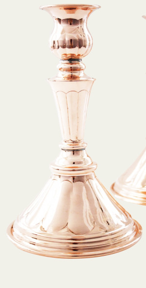 Coppermill Kitchen - Vintage Inspired Copper Candlesticks Pair