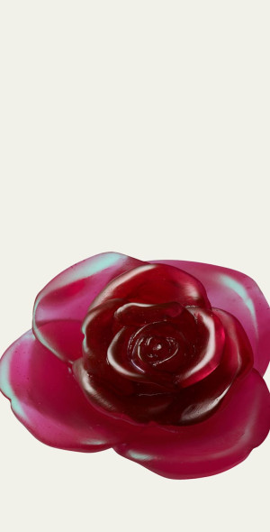 Daum - Red "Rose" Flower Sculpture