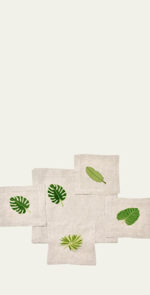 Deborah Rhodes - Assorted Flax Palm Leaves Coaster