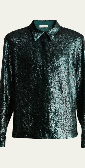 Dries Van Noten - Chowy Sequined Button Down Shirt