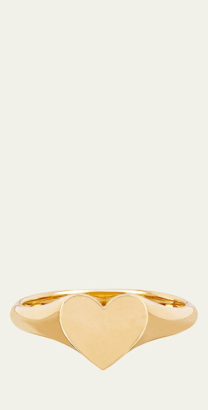 EF Collection - Gold Heart Signet Ring